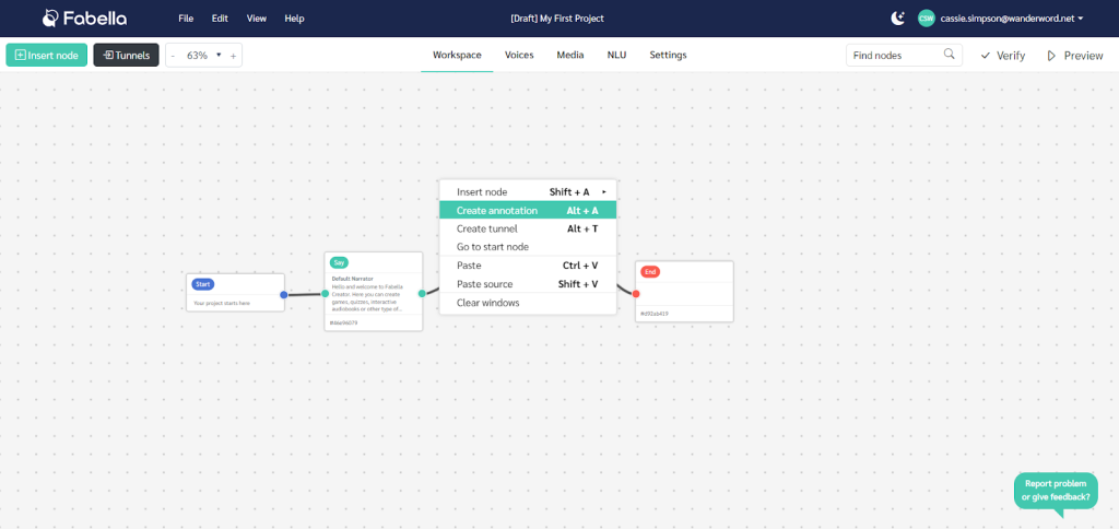 How to Use Annotations in Fabella Creator - Wanderword